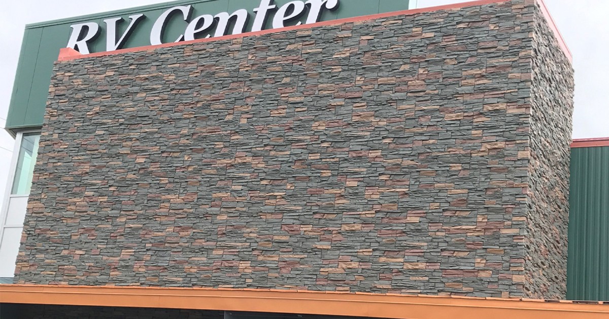 Trade Show Display Walls with Faux Stone | GenStone