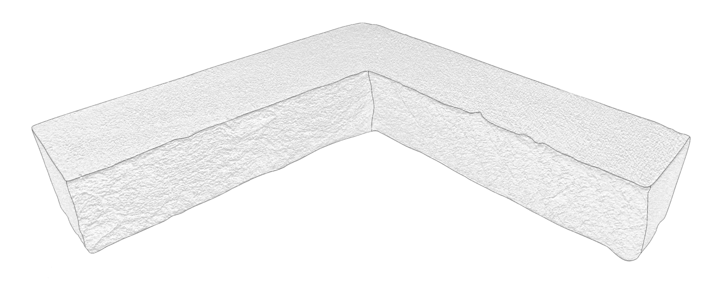 Custom Color Stone Inside Corner Ledger | GenStone