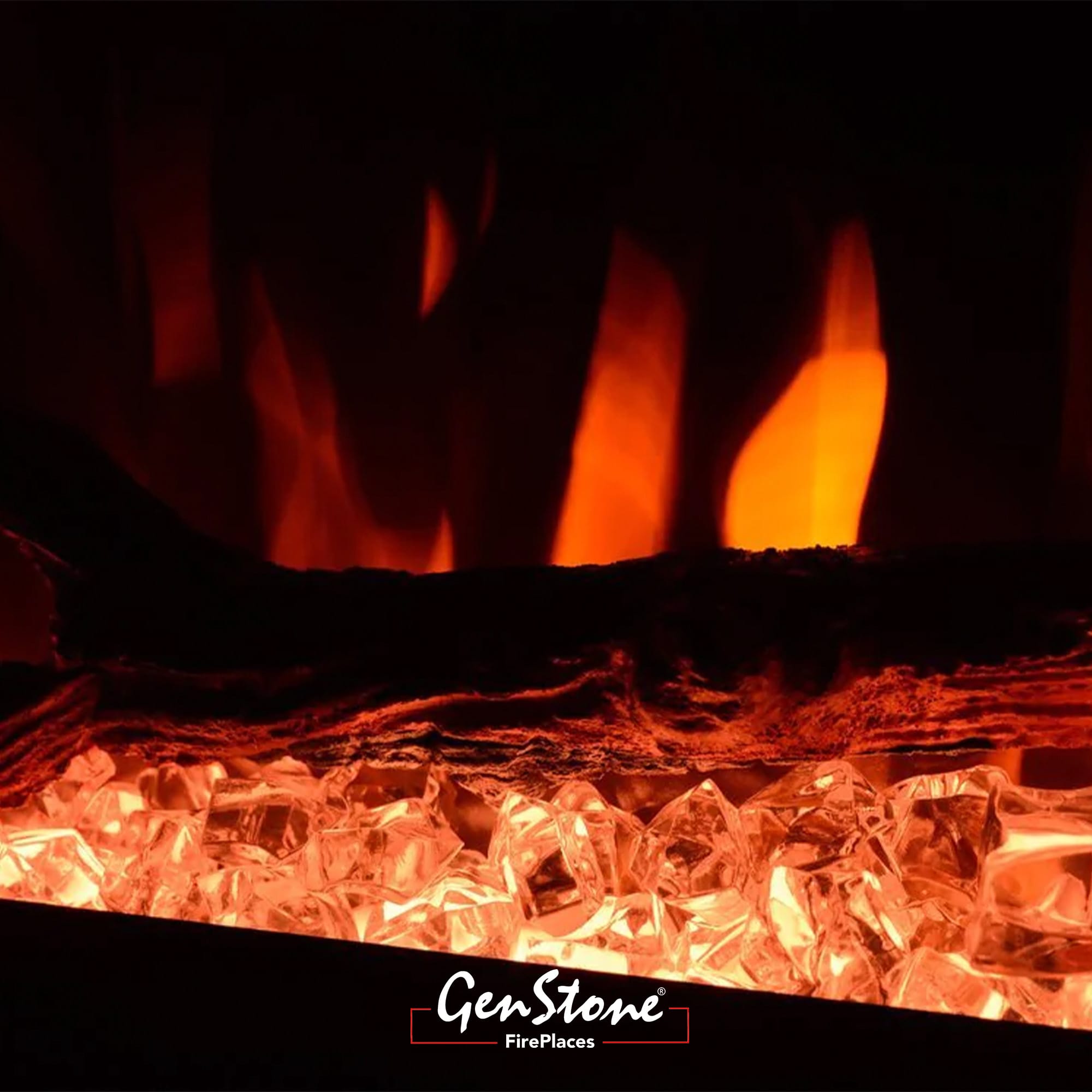 Bradford 60" Panoramic+ Electric Fireplace | GenStone